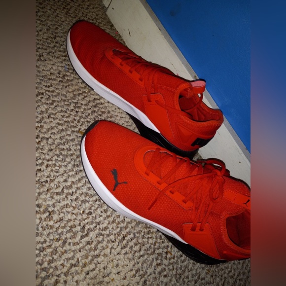 Puma | Shoes | Red Puma Sneakers Size 2 | Poshmark